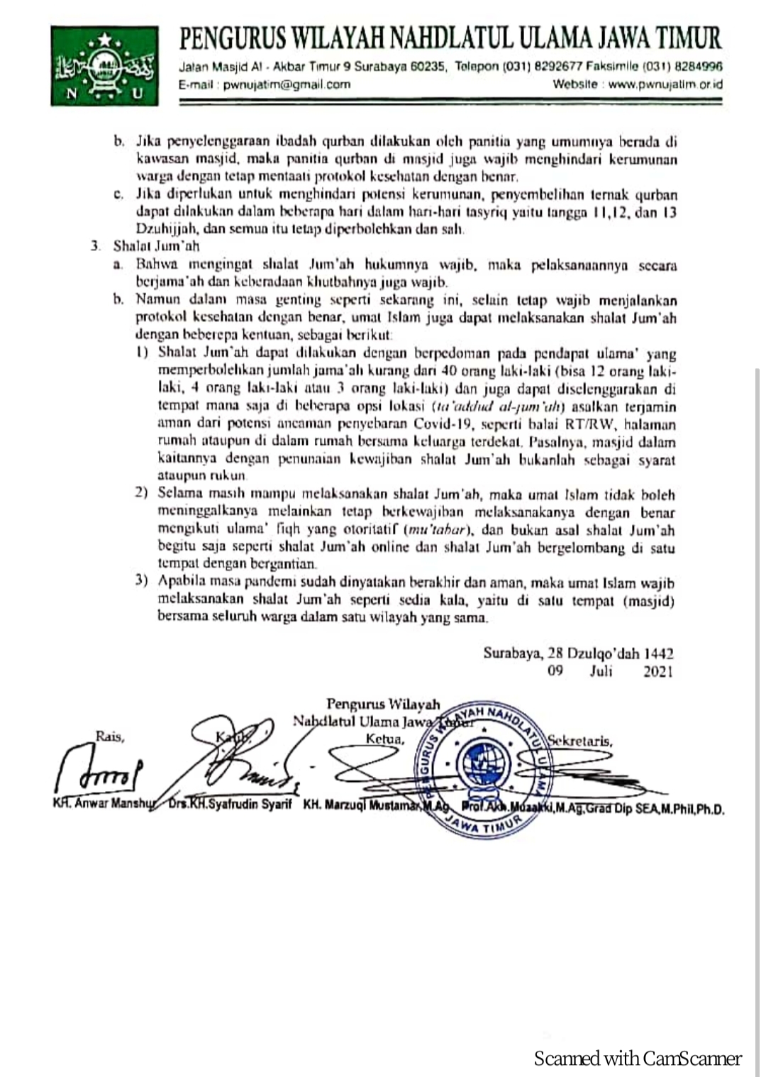 Jaga Umat di Masa PPKM Darurat, PWNU Jatim Keluarkan SE Panduan Shalat ... Jaga Umat di Masa PPKM Darurat, PWNU Jatim Keluarkan SE Panduan Shalat ...